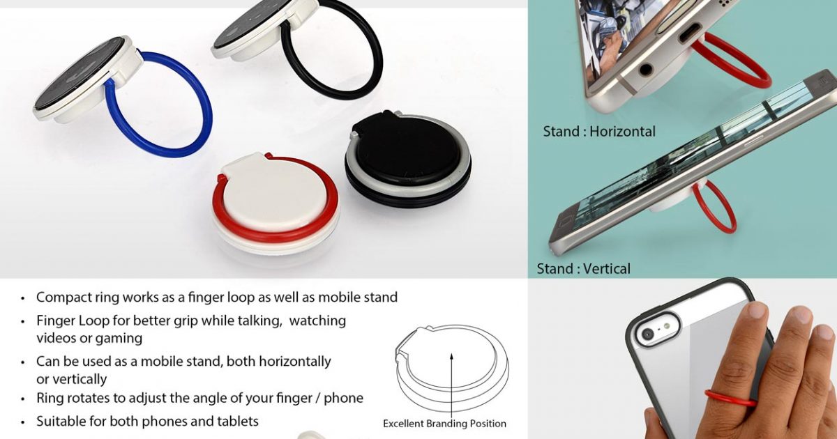 Rotating mobile finger ring (with mobile stand) - Power Plus Store