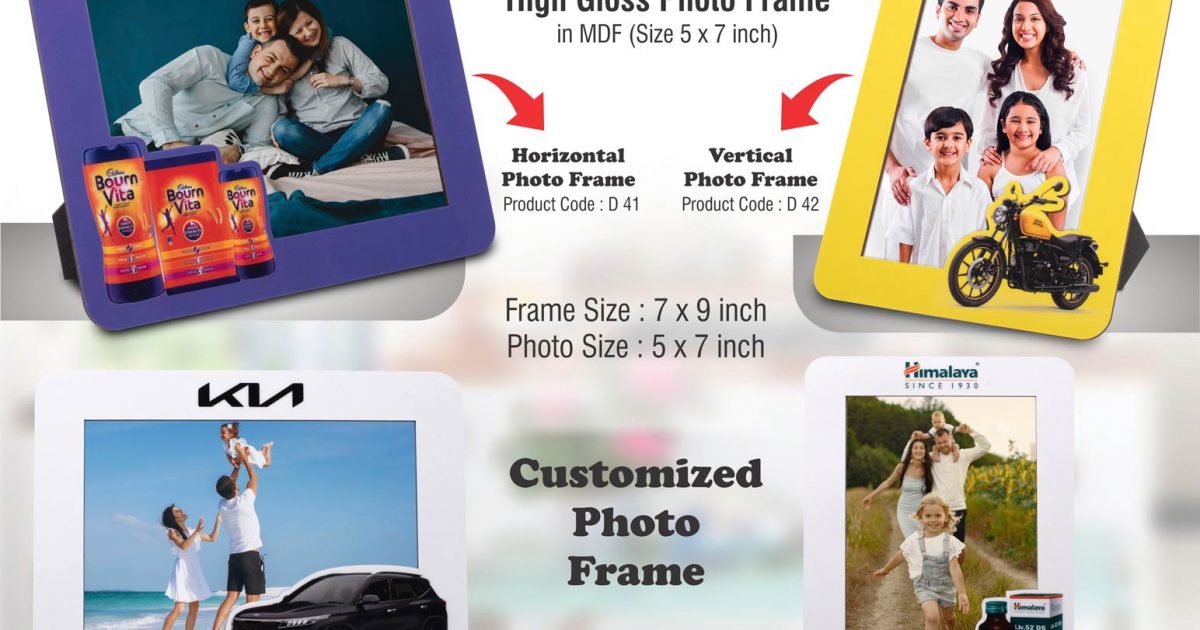 Out of the box High Gloss Photo Frame in MDF | With customized frame ...