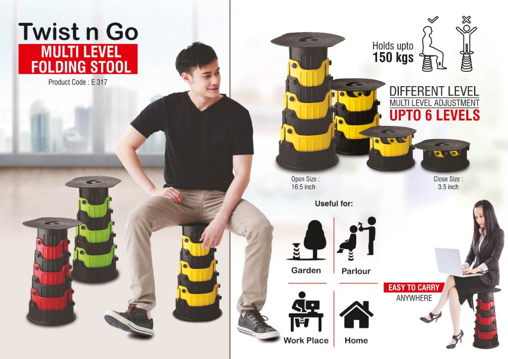 Twist n Go Multi level Folding stool - Power Plus Store