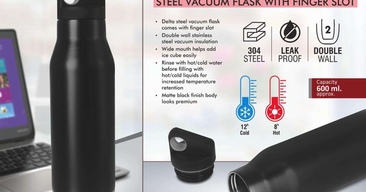 Delta Steel Vacuum Flask with Finger slot | 304 steel inside | Capacity ...