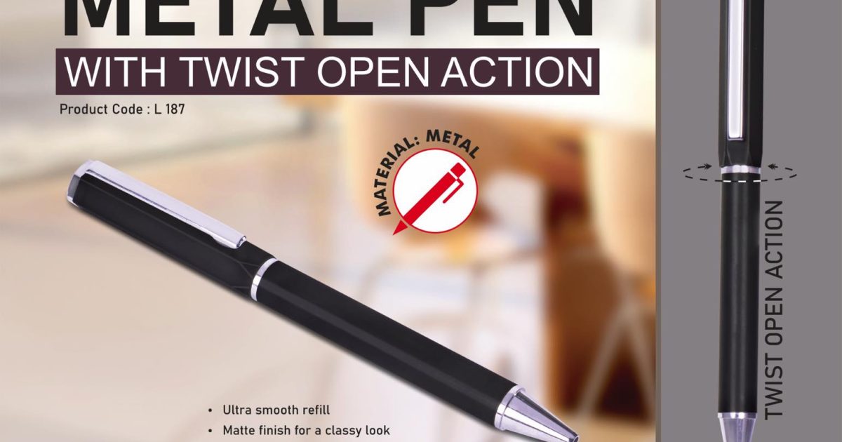Metal pen with Twist open action - Power Plus Store