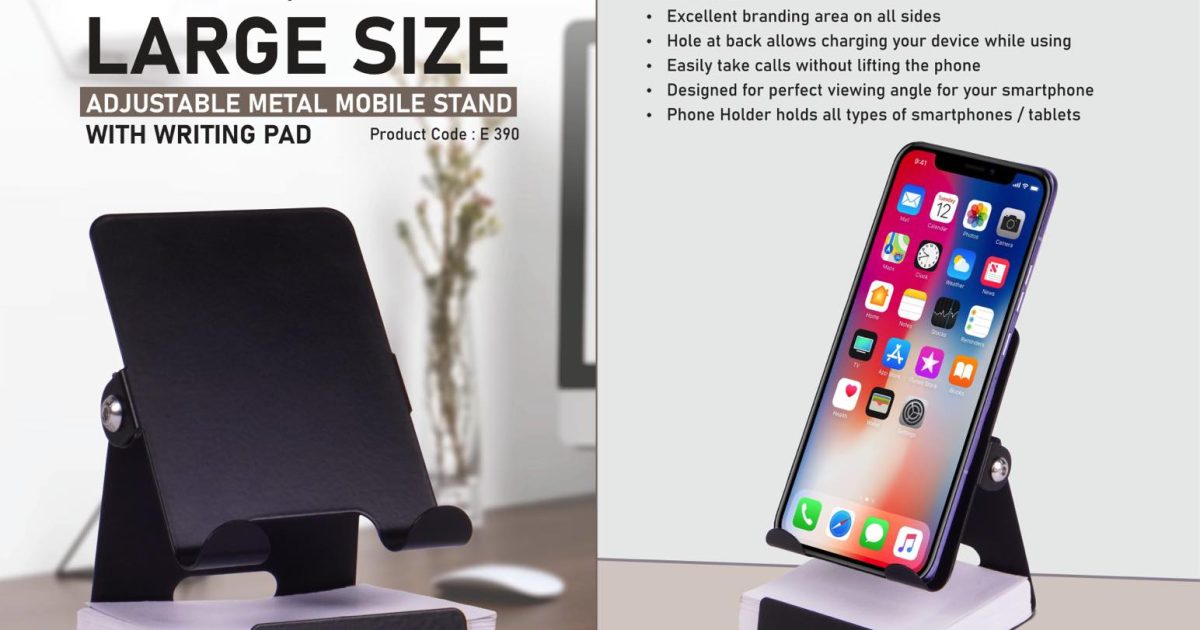 TiltX Pad: Large size Adjustable metal mobile stand with writing pad ...