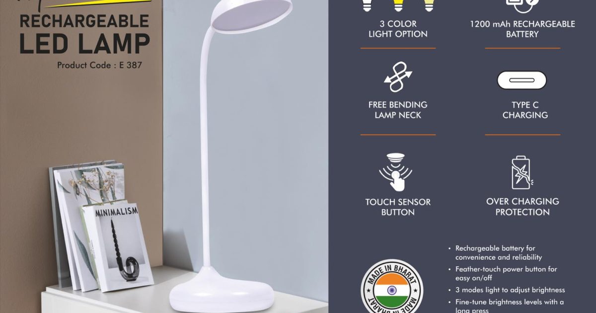 TapLite Dome : Rechargeable LED lamp | 3 Color light with Brightness ...