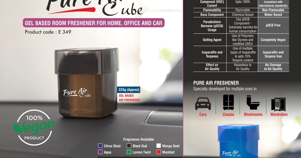 Pure Air Cube: Gel based room freshener for Home, Office and Car | With ...